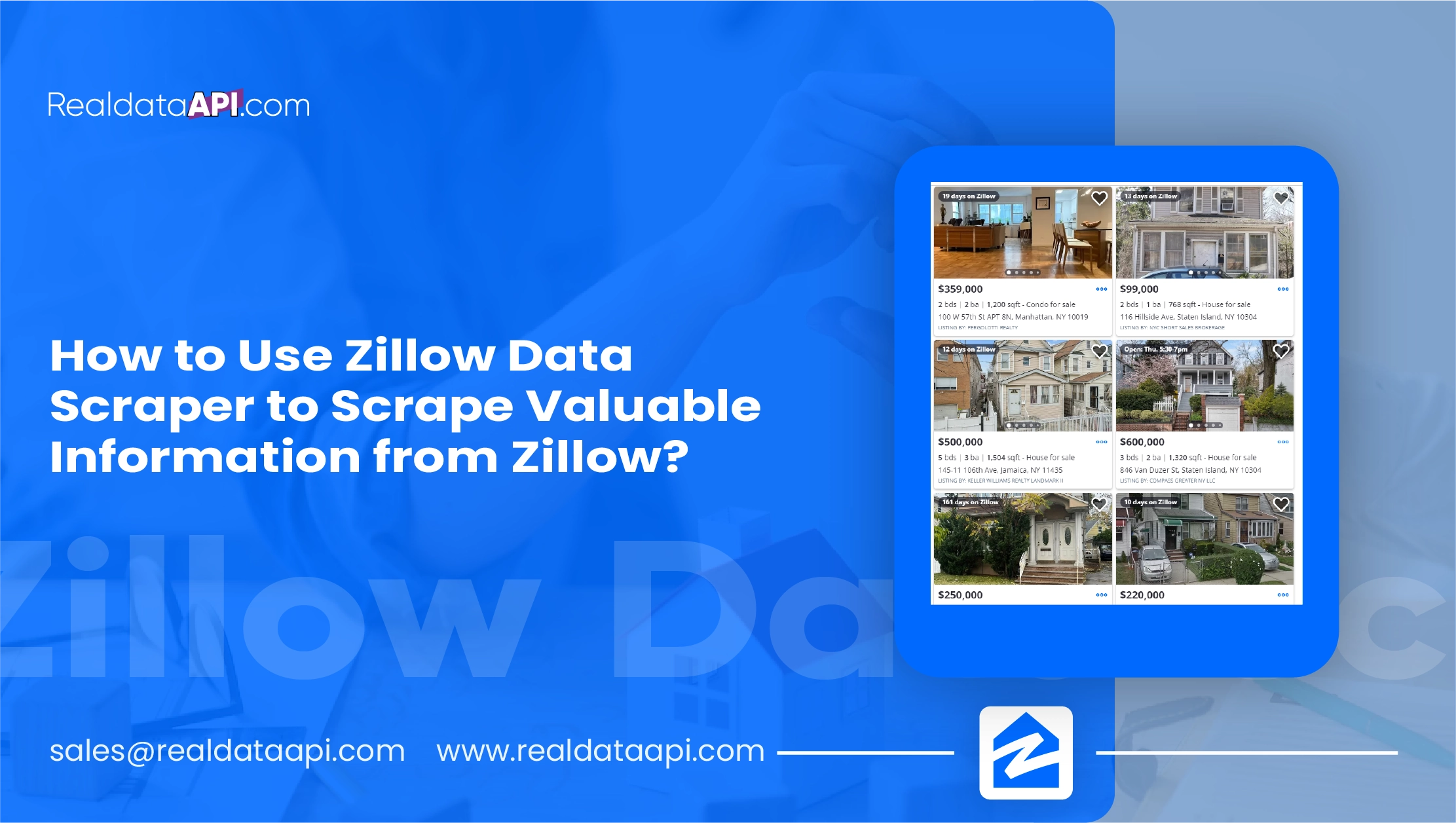 Zillow Property Data Scraper to Scrape Valuable Information from Zillow